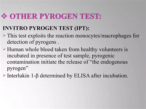 Pyrogen Testing 112070804005 Ppt