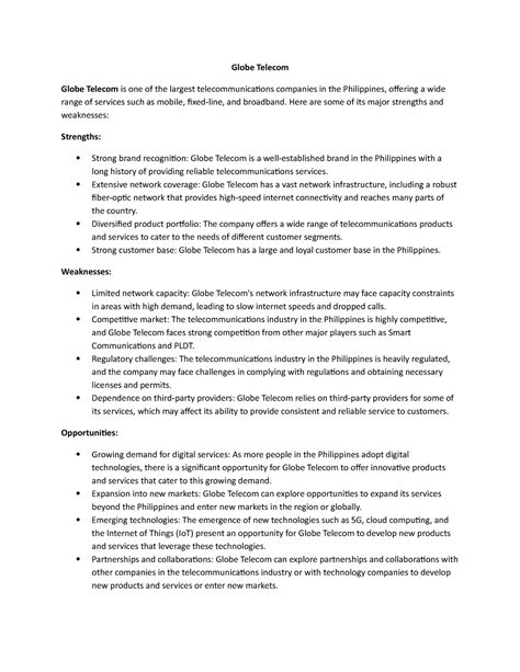 Globe Telecom Globe Telecom Globe Telecom Is One Of The Largest Telecommunications Companies