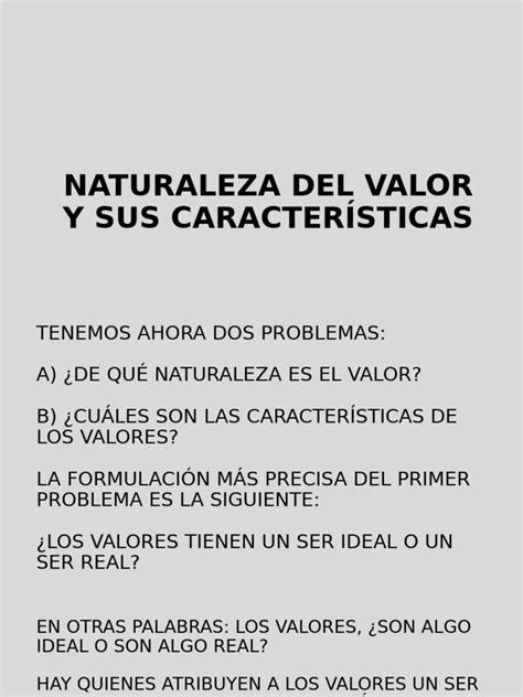 Características De Los Valores Pdf Placer Belleza