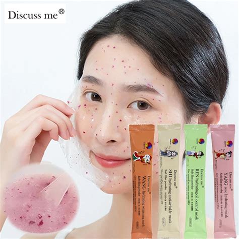 나를 논의하십시오 콜라겐 로즈 모이스춰 라이징 소프트 페이스 마스크 파우더 안티 에이징 링클 블랙 헤드 필 오프 젤리 마스크 스파 뷰티 살롱트리트먼트 And 마스크