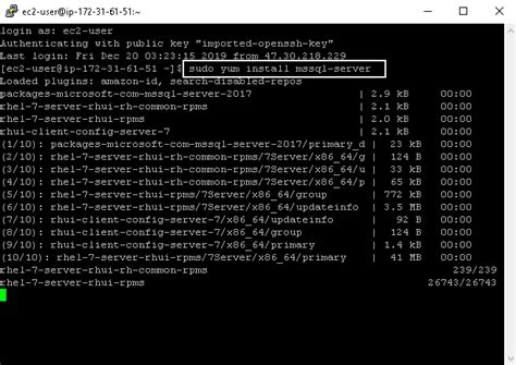 Sql Server Linux Installation For Amazon Ec2 Instance With Red Hat Os