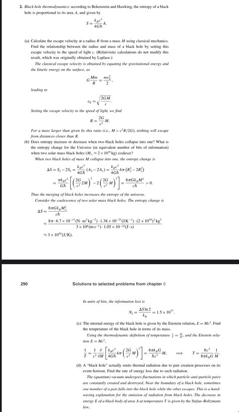 Solved Black Hole Thermodynamics According To Bekenstein