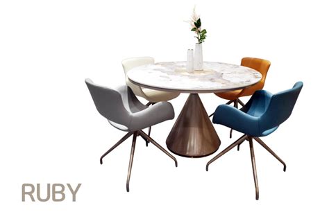 Ruby루비원형 세라믹식탁세트 Comodohome