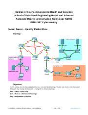 Packet Tracer Identify Packet Flow Docx College Of Science Engineering Health And