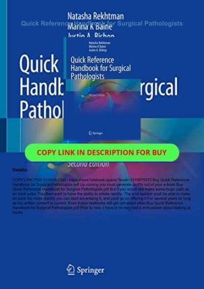 Download Pdf⚡ Quick Reference Handbook For Surgical Pathologists