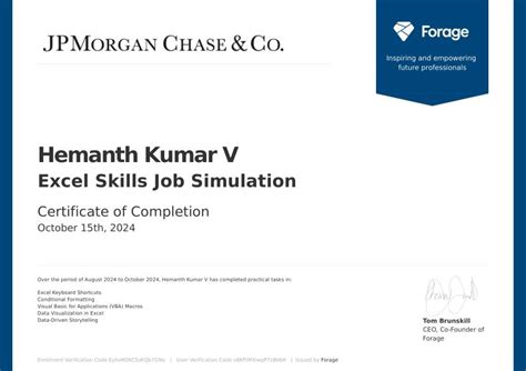 Hemanth Kumar V On Linkedin Jobsimulation Excelskills