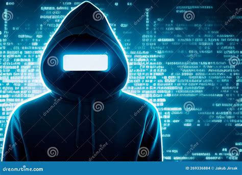malicious hacker and cybersecurity concept stock illustration