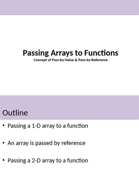 10 passing arrays to functions pdf computer programming software
