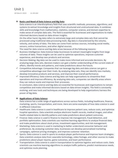 Dsbda U1 New Pdf Data Science Data Analysis