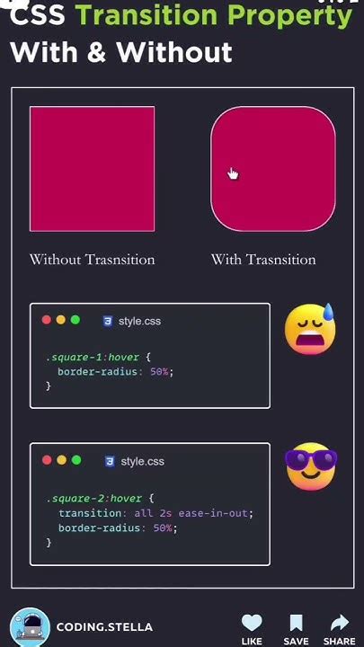 Css Transition Property Short Shortvideo Cssanimation Csshovereffect Coding Webdesign