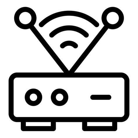 Wlan Router Symbol Umriss Des Wlan Router Vektorsymbols Für Webdesign Isoliert Auf Weißem