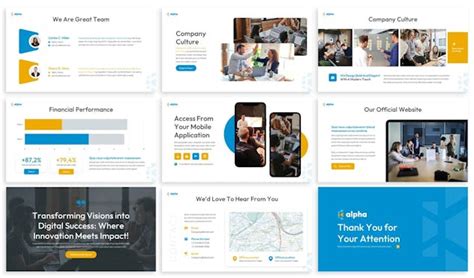 Alpha Шаблон Powerpoint для профиля компании Включая маркетинг и корпоративный Envato