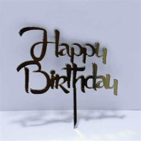 خرید و قیمت تاپر کیک طرح تولدت مبارک انگلیسی Happy Birthday ترب