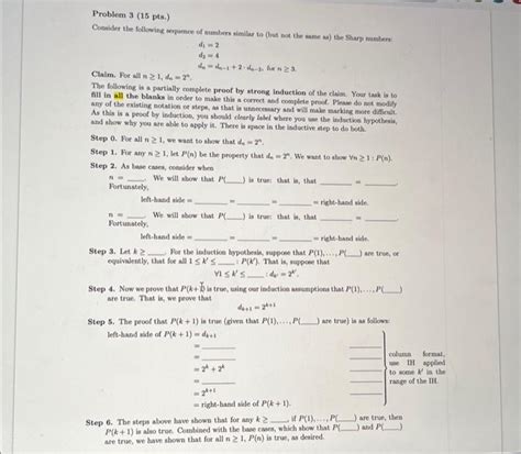 solved problem 3 15 pts consider the following sequence