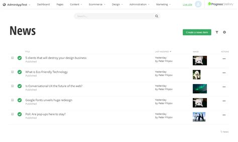 extend the new sitefinity admin app in version 11 0