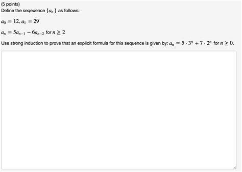 Solved 5 Points Define The Seqeuence An As Follows Ao Chegg Com