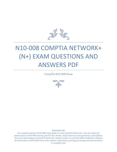 Ppt N10 008 Comptia Network N Exam Questions And Answers Pdf Powerpoint Presentation Id