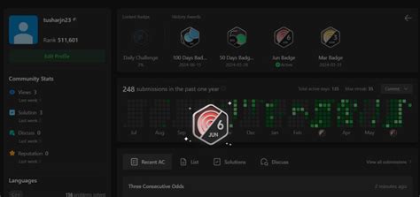 Tushar Jain On Linkedin Leetcode Codingchallenges Achievementunlocked Growthmindset 34