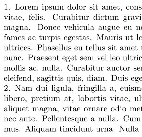 indentation stop indenting the second line in list tex latex