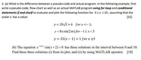 solved 2 a what is the difference between a pseudo code
