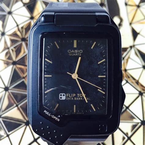 1990s Retro CASIO Flip Top (Calculator and Data Bank) FTP-30 watch Rare ...