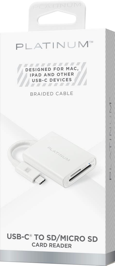 Questions And Answers Platinum USB C To SD And MicroSD Card Reader White PT AFACS Best Buy