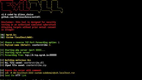 evildll malicious dll reverse shell generator for dll hijacking pentesttools