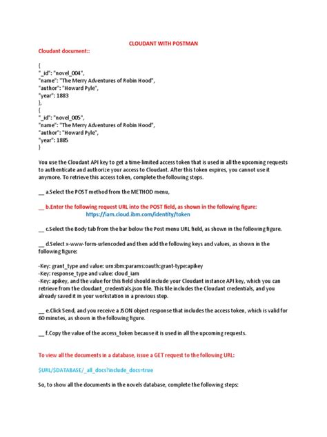Cloudant With Postman Practical Pdf Hypertext Transfer Protocol World Wide Web