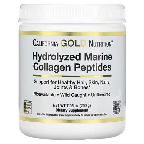 Купить California Gold Nutrition, пептиды морского коллагена, 200 г ...
