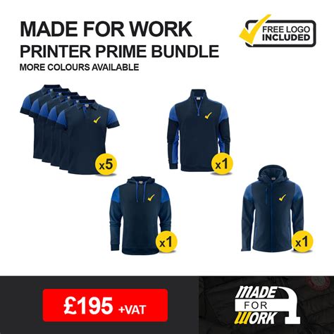 Printer Prime Bundle Made For Work Pack Motifwearuk