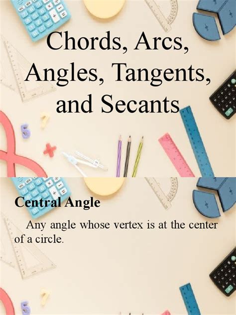 2 Chords Arcs Angles Tangents And Secants Pdf