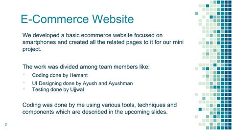 Ecommerce Mini Project Group Project Coding Pptx Web Development