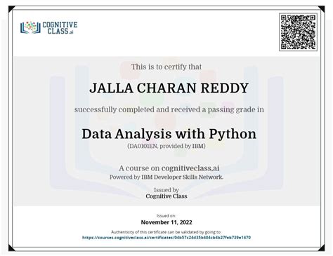 Datascience Python Ibm Cognitiveclass Charan Reddy Jalla