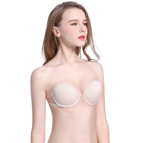 Japan Style Strapless Bra Invisible Bras Wedding Wear Lading Dance Non Slip Strapless Underwear