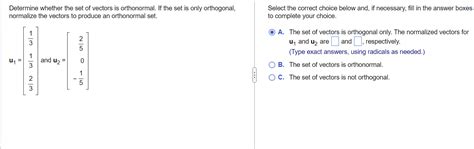 Solved Determine Whether The Set Of Vectors Is Orthonormal Chegg
