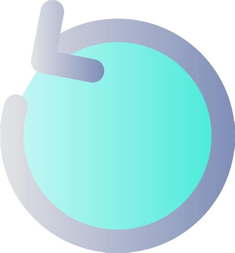 Turn Flat Gradient Color Ui Icon Refresh Page Rotating Arrow