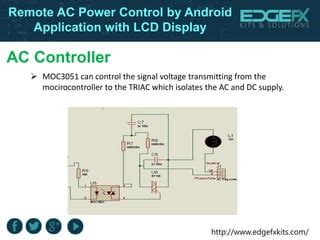 Remote Ac Power Control By Android Application With Lcd Display Pptx Technology Computing