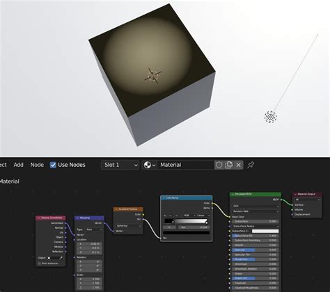 texturing what to do with these nodes to create radial gradient