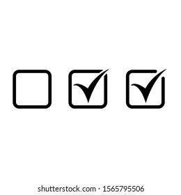 Checkbox Set Blank Checked Checkbox Vector Stock Vector Royalty Free