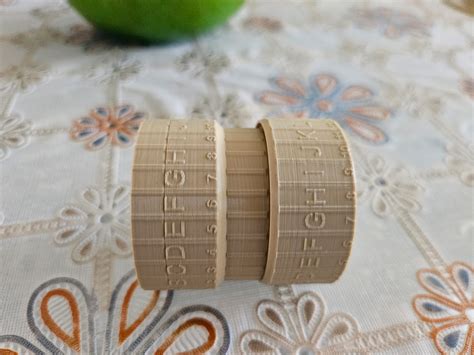 Print In Place Rotary Caesar Cipher Ring Cryptographic Decoder Encoder By Willinton Muñoz
