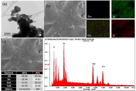A Tem Image B Sem Image And Elemental Mapping Of Synthesized Ssc