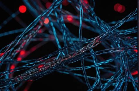 Abstract Network Of Fibers Premium Ai Generated Image
