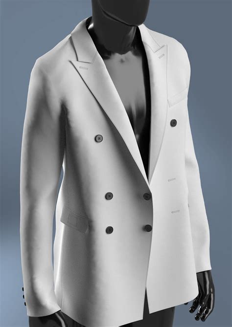 Man Basic Blazer Modeling In Clo3d Marvelous Designer Free 3d Model