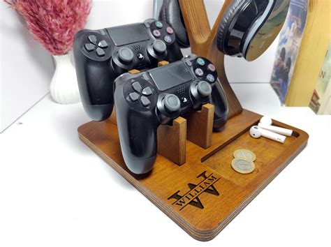 Personalized Ps5 And Xbox Controller And Headphone Stand Graduation T For Him Gamer Room