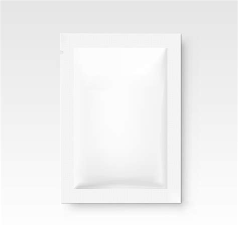 화이트에 흰색 빈 투명 향 주머니 프리미엄 벡터