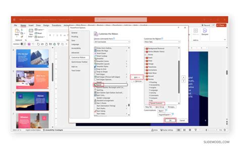 Customizing Powerpoint Tabs In Ribbon SlideModel