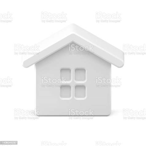 하얀 우아한 오두막 장식 겨울 축제 휴일 장식 정면보기 3d 템플릿 벡터 일러스트 레이 션 장식용 조각상에 대한 스톡 벡터 아트 및 기타 이미지 장식용 조각상 집 집