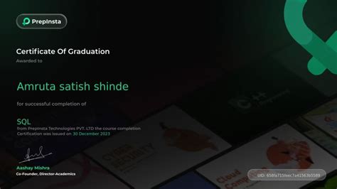 Amruta Shinde On Linkedin Now Successfully Completed My Sql Course