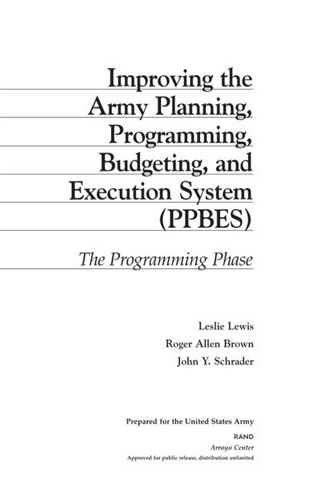 Pdf Improving The Army Planning Programming · Pdf Fileimproving The