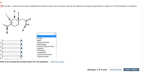 Solved Use The VSEPR Model To Predict The Shape Around Each Chegg Com
